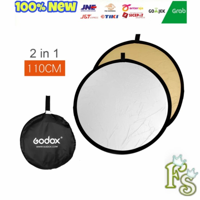 Jual Reflector Godox 2 in 1 110cm Gold Silver Godox | Shopee Indonesia