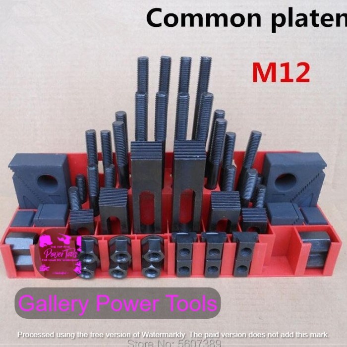 Jual Clamping kit M12 Klem Kit Clemping Set 58 pcs Penjepit Mesin Milling m 12 | Shopee Indonesia