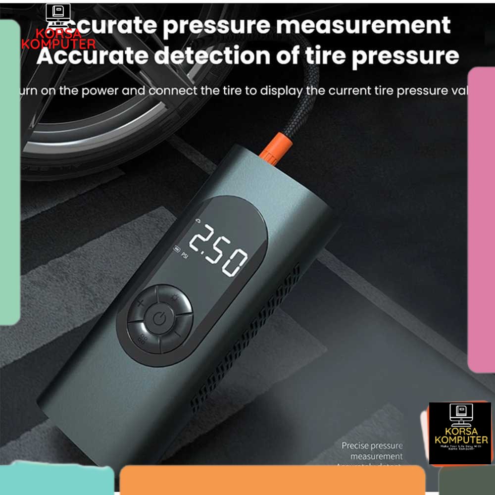 Jual Pompa Ban Elektrik Wired Tire Pompa angin Ban Portable Inflator ...