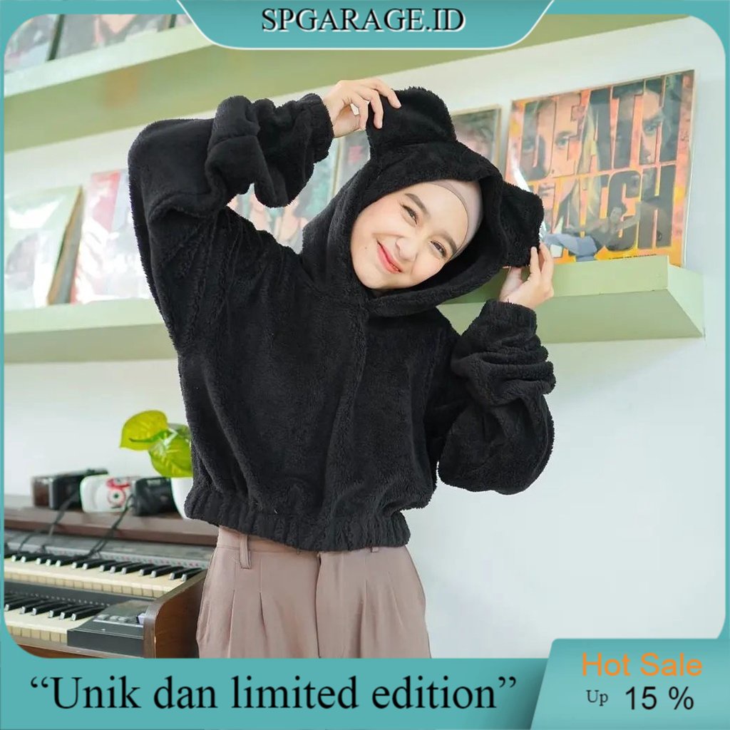 Jual Sherpa Croppe Oversize Sweater /Sweater Croope Hoodie /Suwiter ...