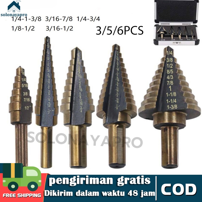 Jual 5 Pcs Mata bor pagoda nachi original/Mata Bor Set Pagoda Baja Besi Isi Alat Pertukangan ...
