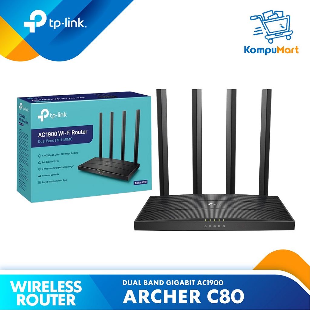 Jual TP-Link Archer C80 AC1900 WiFi Router / Archer C 80 AC 1900 Mu ...