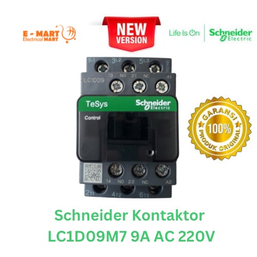 Jual CONTACTOR LC1D09M7 SCHNEIDER 220V | Shopee Indonesia