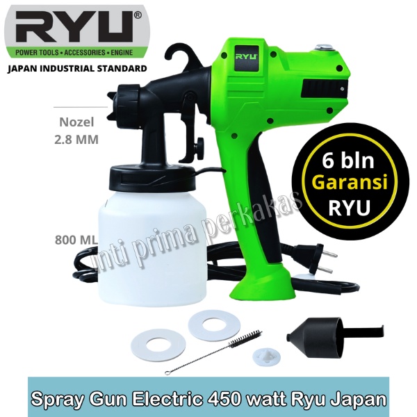 Jual Spray gun electric listrik RYU Japan RSE 800 Cocok Untuk Cat Air ...