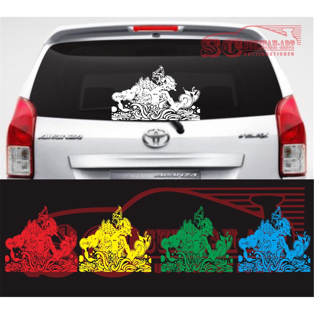 Jual Stiker wayang arjuna batik cutting sticker mobil cocok di kaca ...