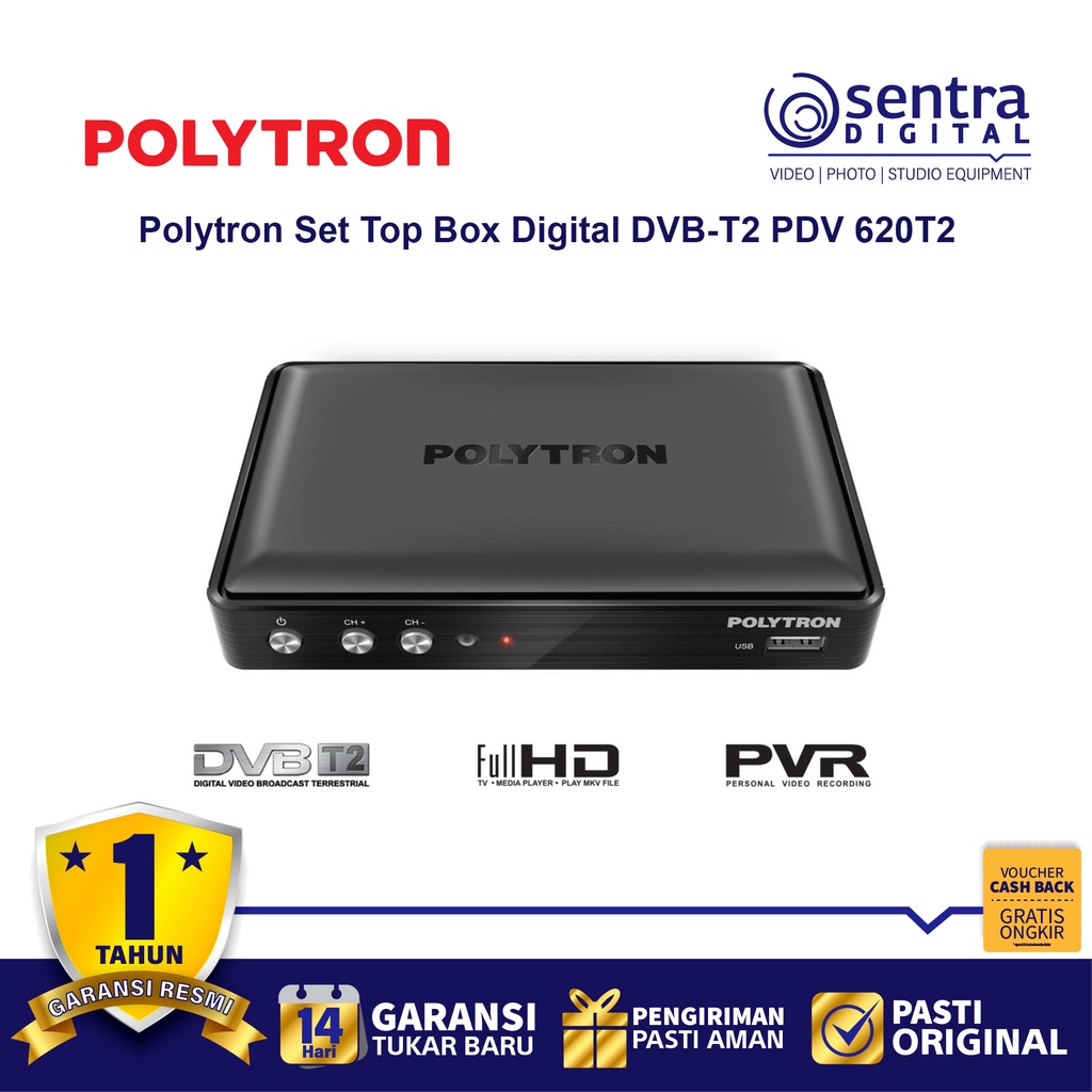 Jual Polytron Set Top Box Digital DVB-T2 PDV 620T2 | Shopee Indonesia