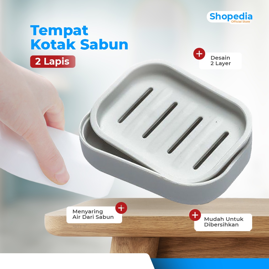 Jual Tempat Kotak sabun Batang Kamar Mandi Rak TIrisan Sabun Soap Box ...