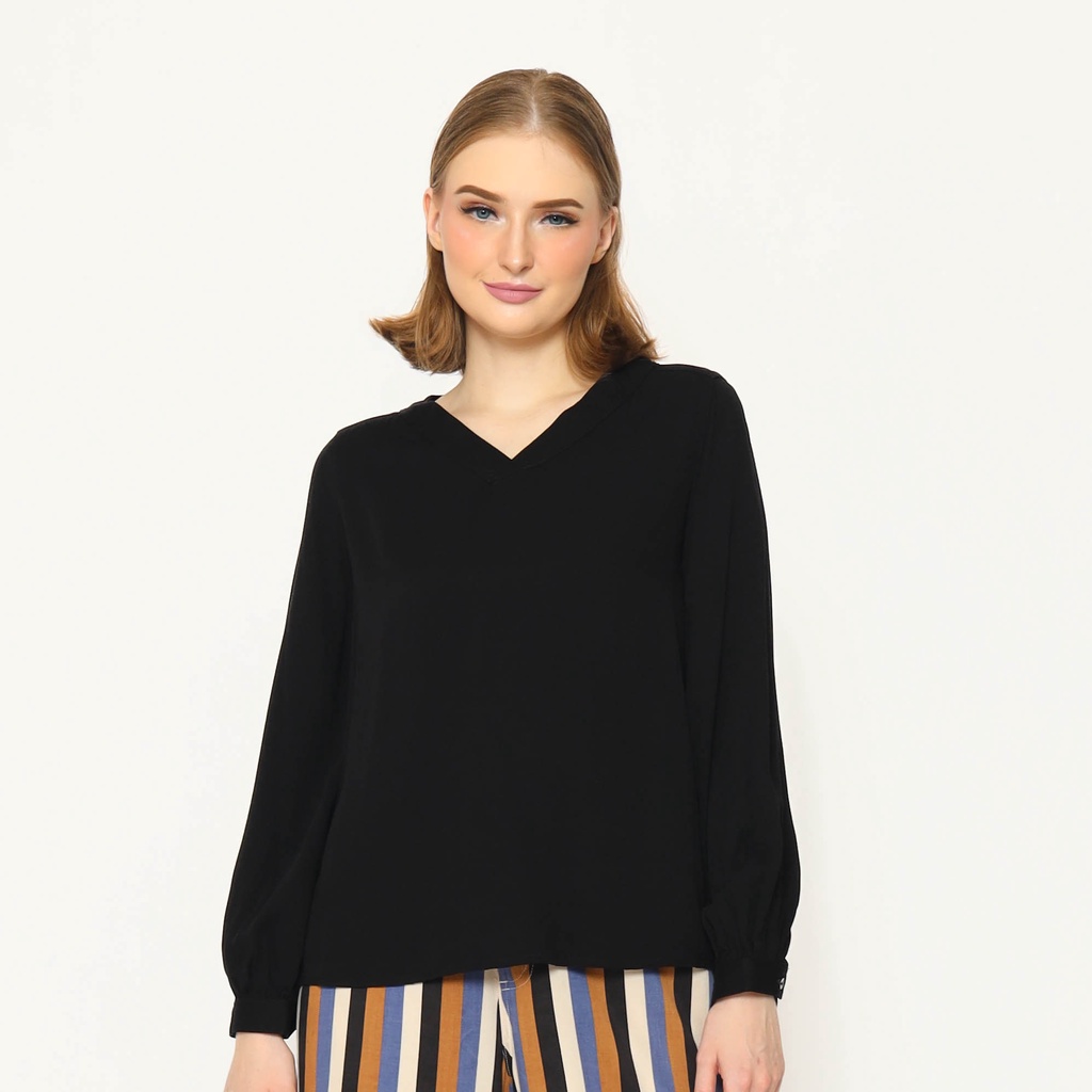 Jual Rodeo - Blouse Wanita - Inshira Blouse - Black | Shopee Indonesia