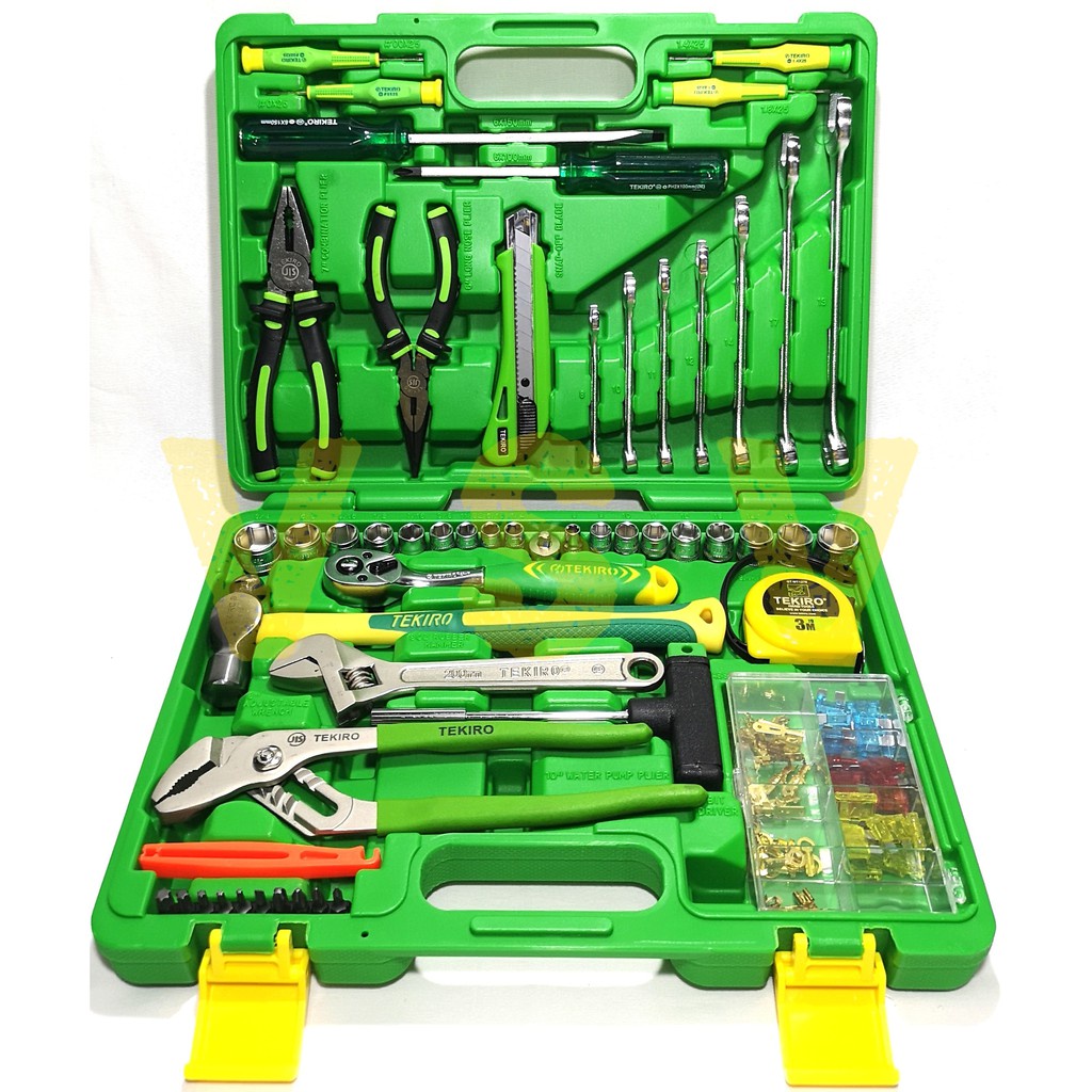 Jual TEKIRO Mechanic Tools Set PVC 60pcs / Alat Mekanik Tool kit Set ...
