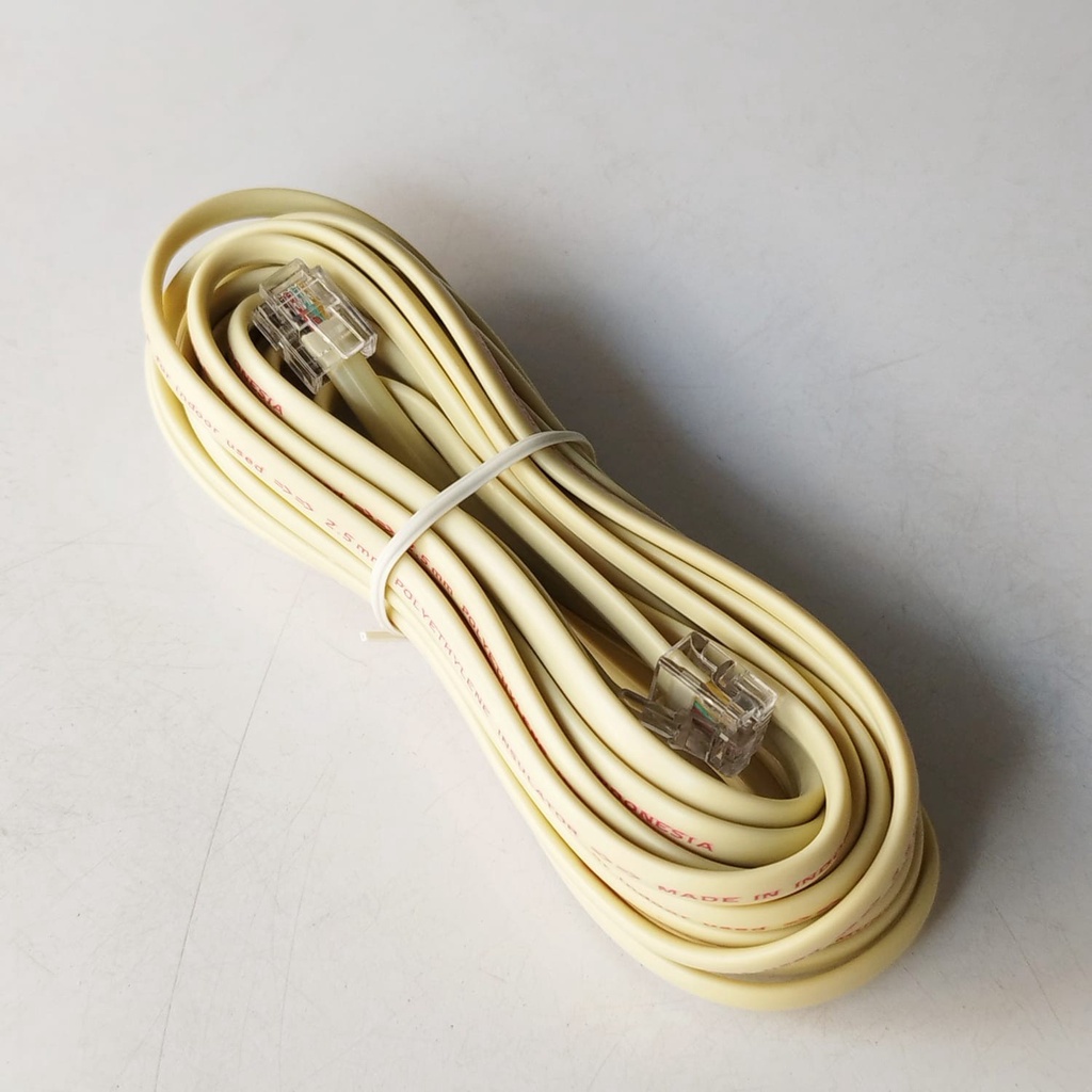 Jual Kabel Line Telepon RJ11 isi 4 5m merk KITANI | Shopee Indonesia