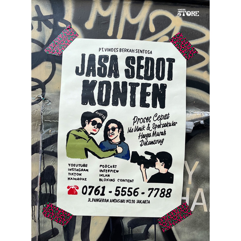 Jual Vindes Store - Poster Jasa Sedot Konten | Shopee Indonesia Jual Vindes Store - Poster Jasa Sedot Konten | Shopee Indonesia