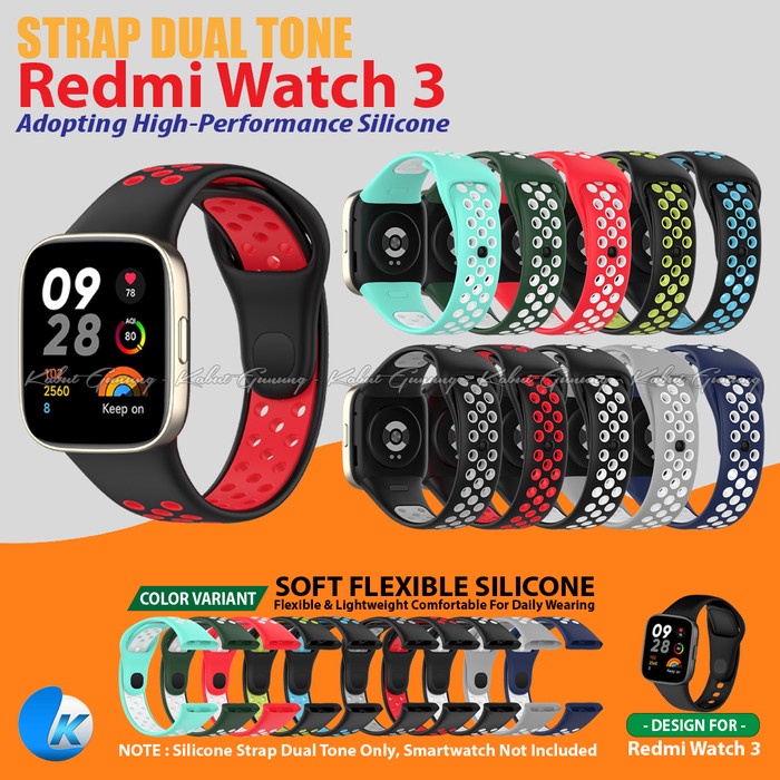 Jual Strap Tali Smartwatch Dua Warna for Redmi Watch 3 Mi Watch 3 ...