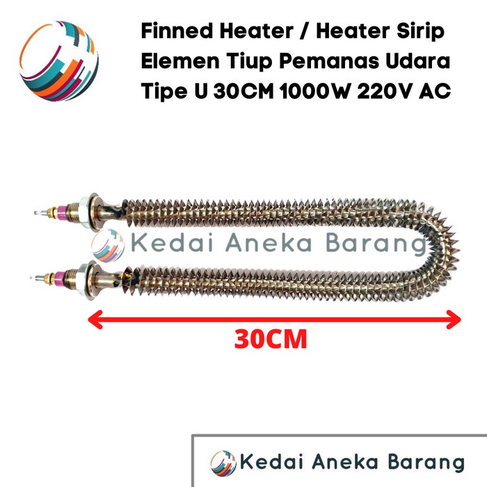 Jual Finned Heater Sirip Element Elemen Pemanas Udara U 30CM 1000W 220V ...