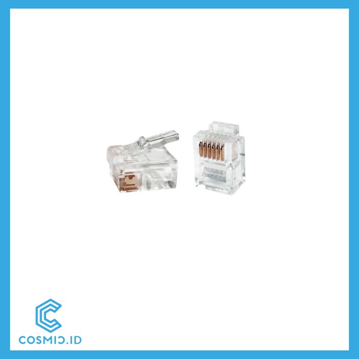 Jual RJ11 Connector 6Pin Konektor RJ 11 6 pin | Shopee Indonesia