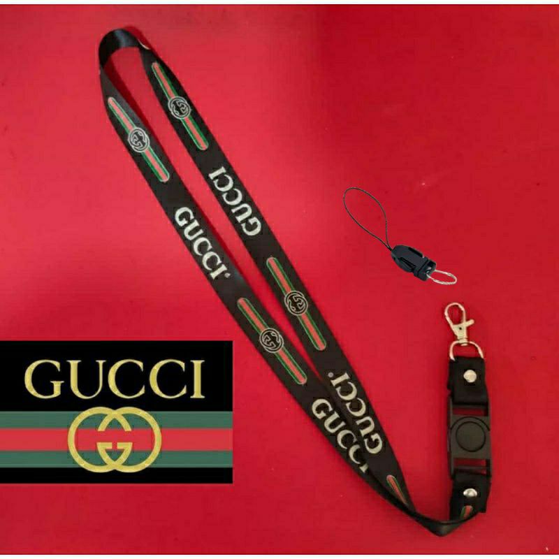 Jual LANYARD GUCCI GANTUNGAN KUNCI GANTUNGAN ID CARD gantungan hp ...
