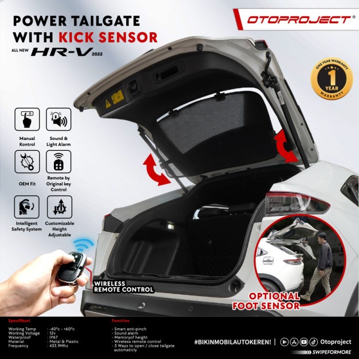 Jual Power Tailgate Back Door Bagasi All New HRV 2022 Kick Sensor ...