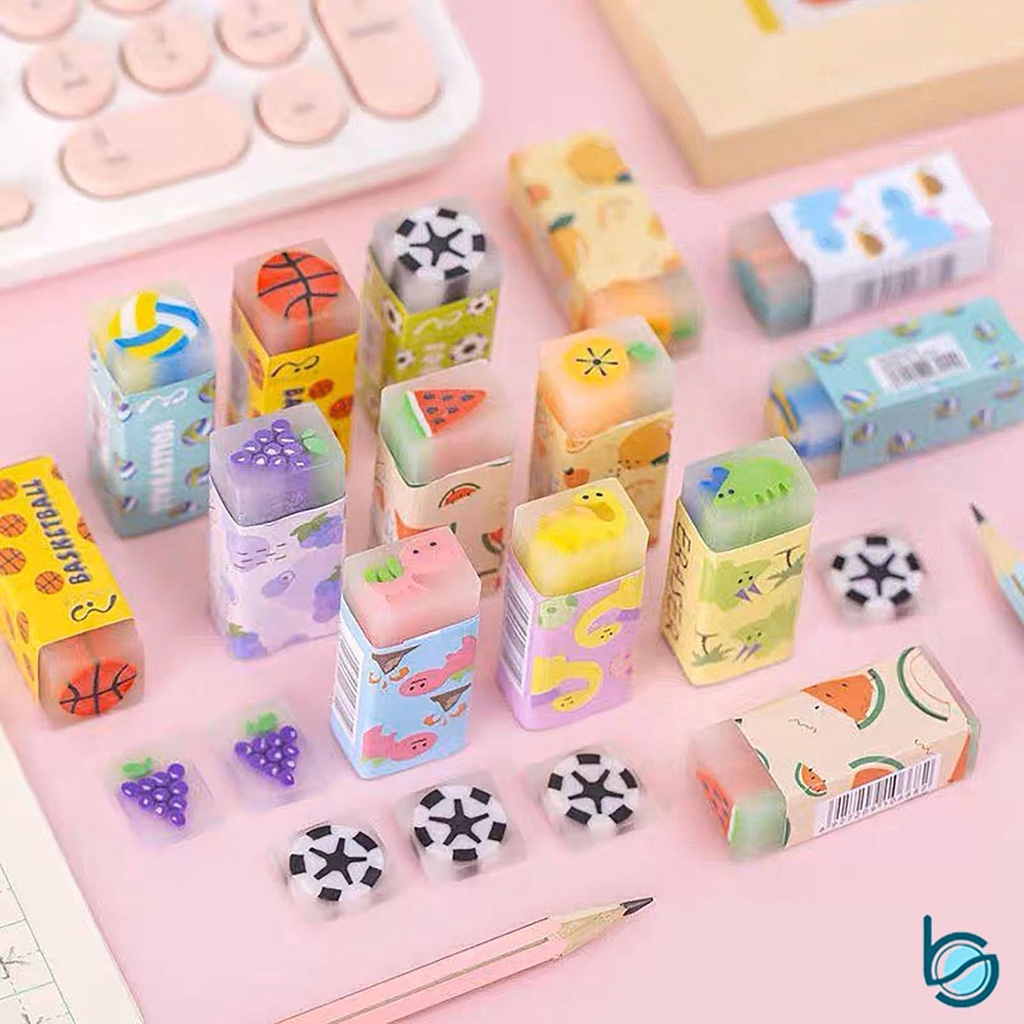 Jual Penghapus Lucu Motif Kartun/Buah/Cute Cartoon Eraser Dinosaurous ...