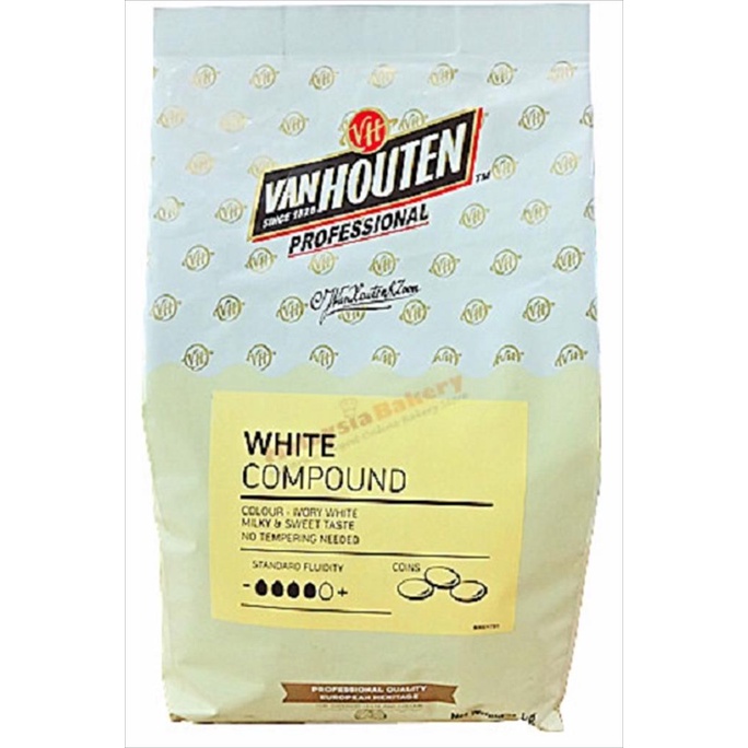 Jual VAN HOUTEN COIN WHITE COMPOUND / COKLAT KOIN PUTIH COMPOUND REPACKED | Shopee Indonesia