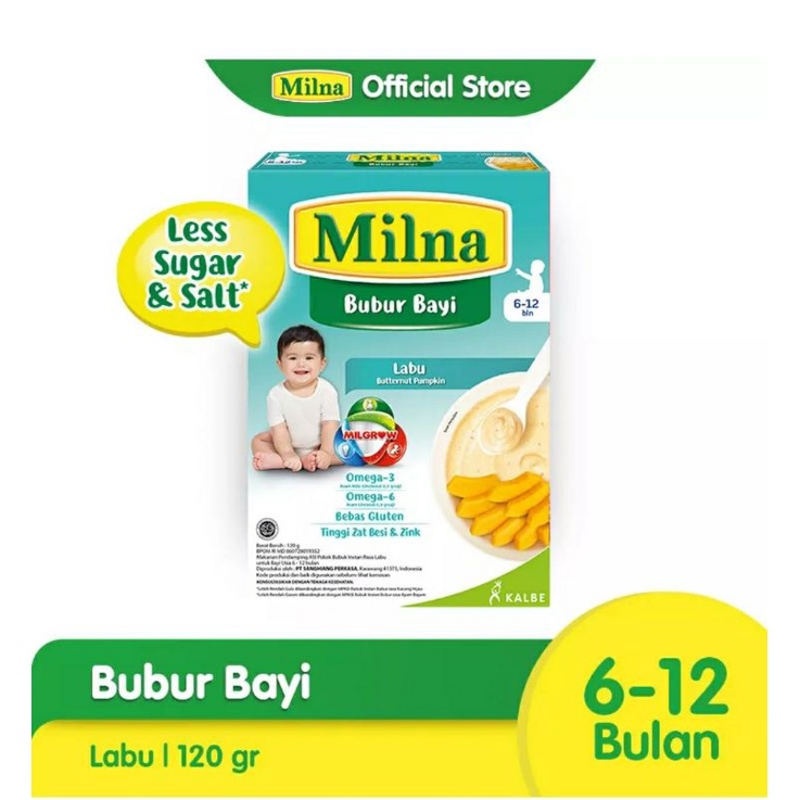 Jual Milna Bubur Tim Bayi 6 bulan 8+ Sachet Organic MPASI Kalbe ...