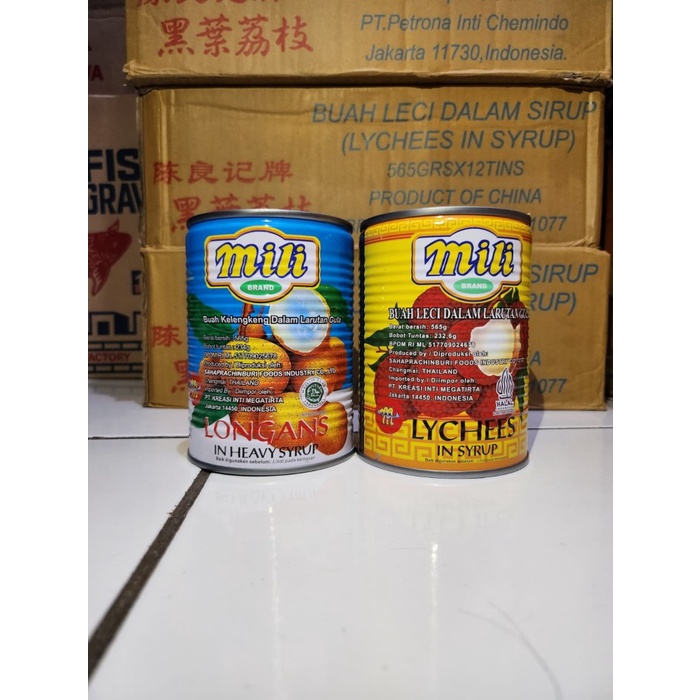 Jual Mili Longan Lychee Kelengkeng Leci Kaleng 565gr | Shopee Indonesia