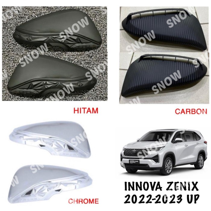 Jual Cover Spion Innova Zenix 2023 2024 Activo Hitam Chrome Carbon ...