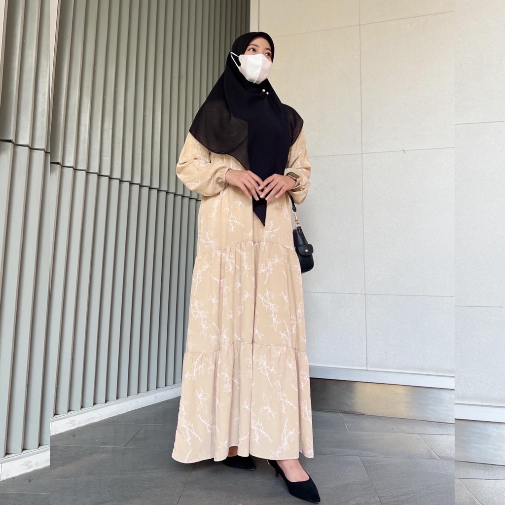 Jual Lily Dress | Gamis Ruffle | Crinkle Yoryu | Griya Musafa | Shopee ...