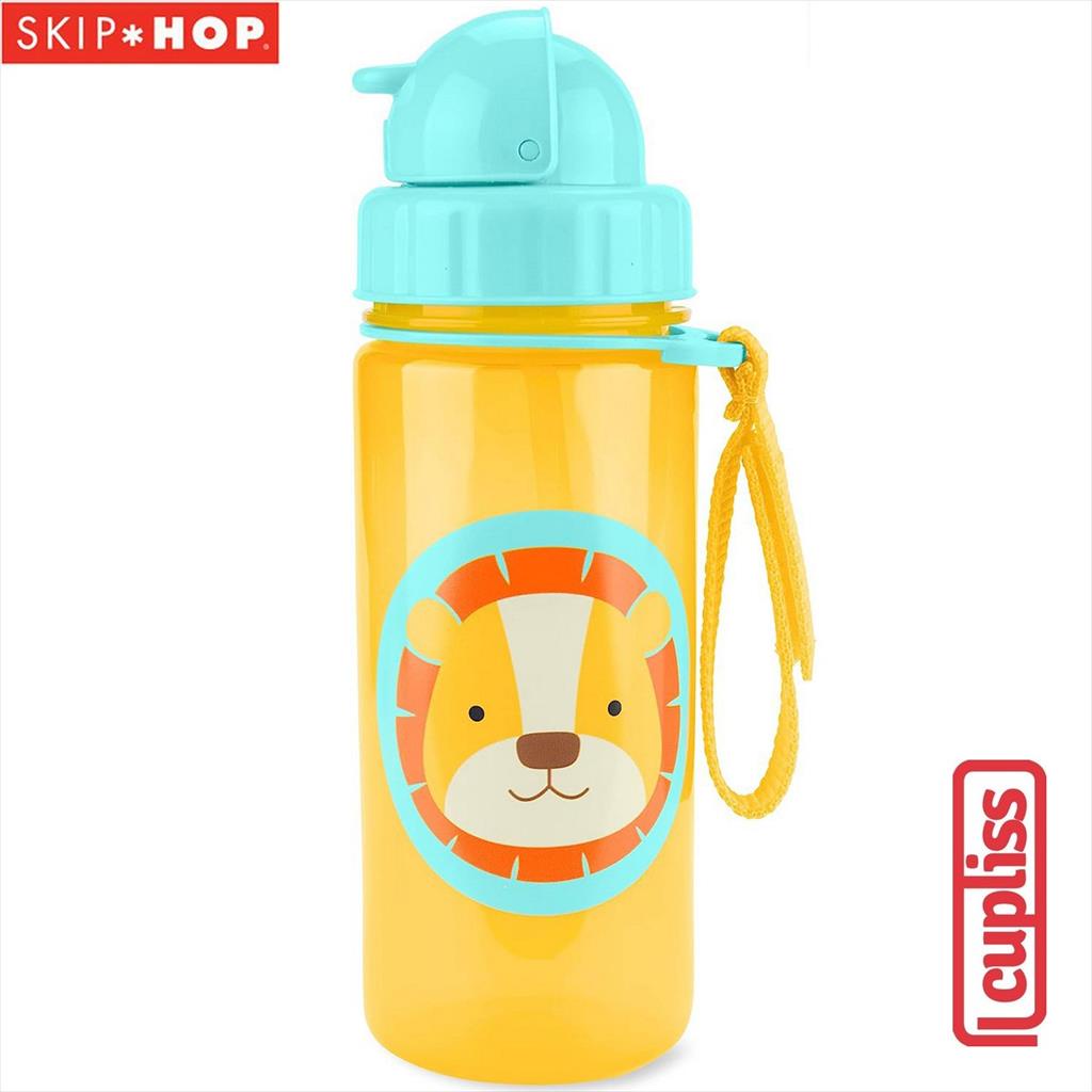 Jual Skip Hop Original Zoo Flip Straw Bottle 385 ml 285810 Lion Botol ...