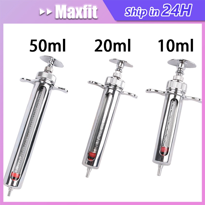 Jual 10/20/50Ml Suntikan Stainless Syringe Spuit Spoit Suntikan Besar ...