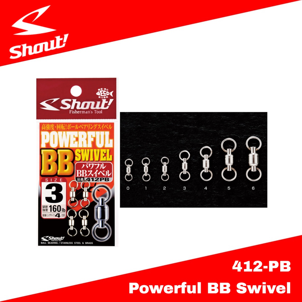 Jual Shout 412-PB Powerful BB Swivel for Jigging | Shopee Indonesia