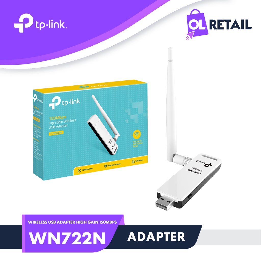 Jual TPLINK WN722N USB WIRELESS ADAPTER TP-LINK TL-WN722N 150Mbps ...