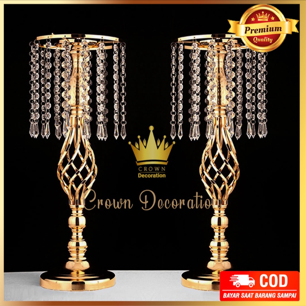 Jual 1PCS Vas Standing Akrilik Wajik Kristal Bunga Manik-manik Rak ...