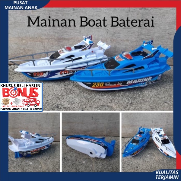 Jual TERBARU Mainan Anak Perahu Baterai Speed Boat Kapal Laut Fery ...
