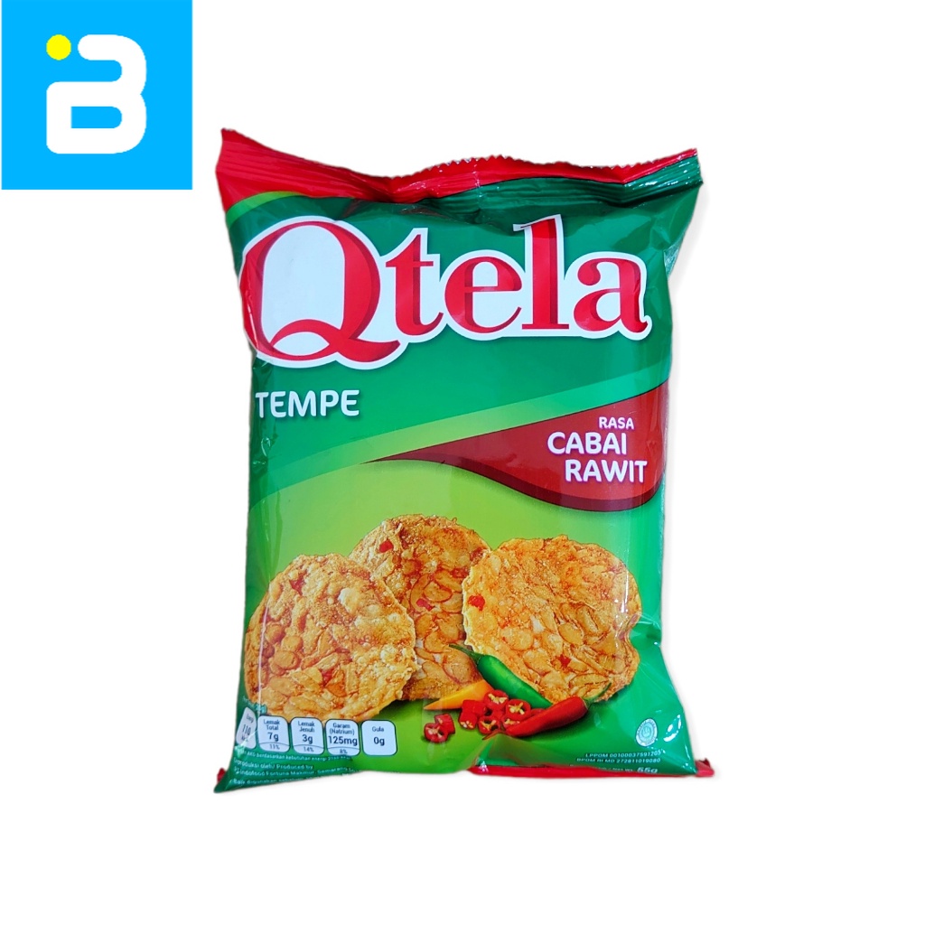 Jual Qtela Tempe Rasa Cabai Rawit 55 G | Shopee Indonesia