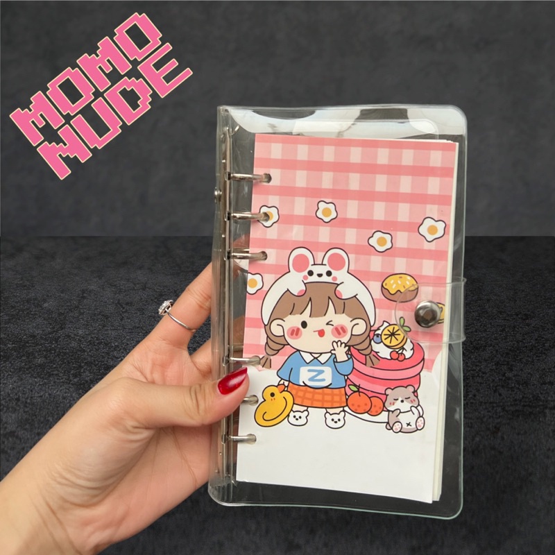 Jual Binder momo cute girl Buku Binder A6 100 lembar Diary Book Journal ...