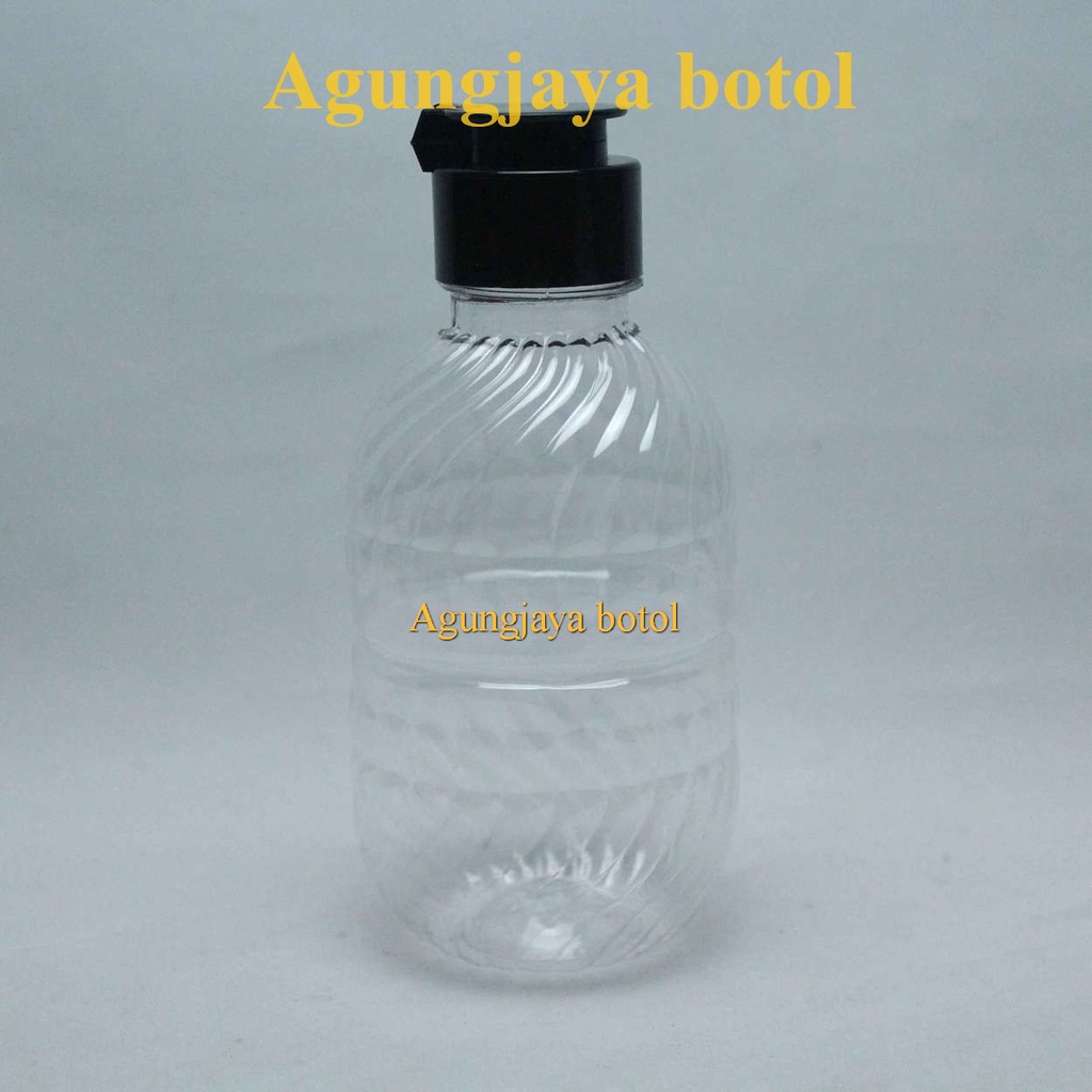 Jual Botol Pet 250 ml Ulir Natural Tutup Fliptop Jamur / Botol Plastik / Botol Plastik Fliptop ...