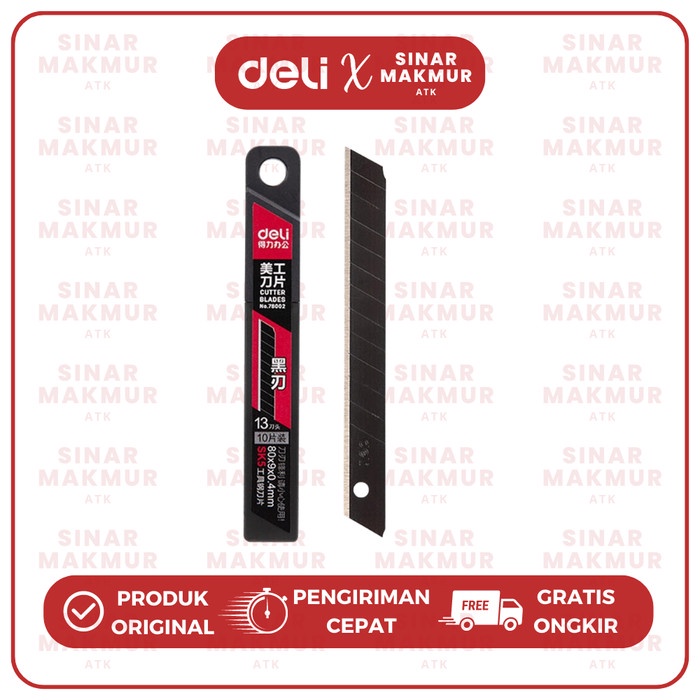 Jual Isi Cutter /Refill Cutter/ Cutter Blade SK5 Hitam DELI 78002 (TUBE ...