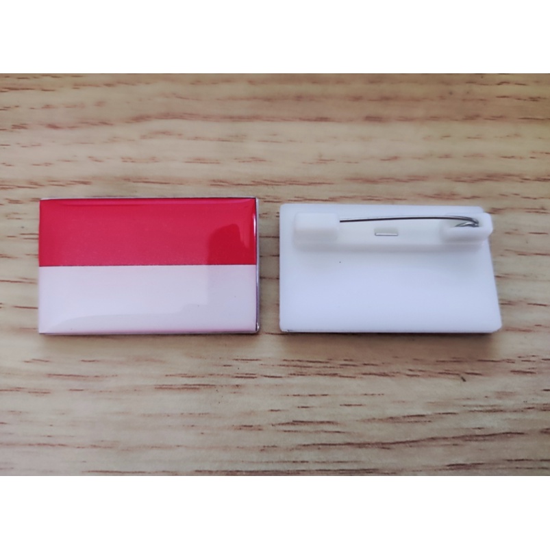 Jual Name Tag bendera /Nama Dada /Papan Nama /Pin Bendera Merah Putih ...