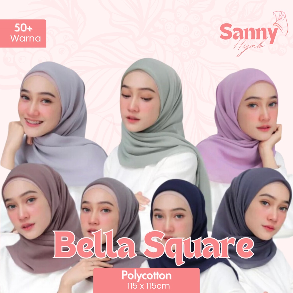 Jual [ COD ] Bella Square 50 Warna Hijab Jilbab Segi Empat anti letoy | Shopee Indonesia
