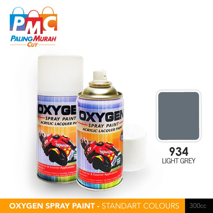 Jual Cat Semprot / Pylox OXYGEN Acrylic Spray Paint - 934 Light Grey ...
