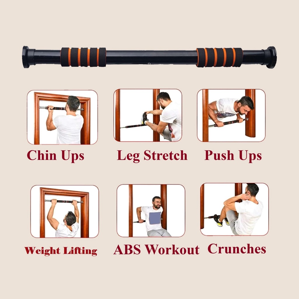 Jual Tiang Alat Fitness Pintu Door Way Gymbar Pull Up Bar | Shopee ...