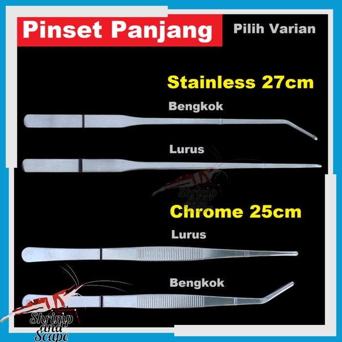 Jual Pinset Panjang Lurus Bengkok Hobi Aquarium Aquascape Jepit Tanaman ...