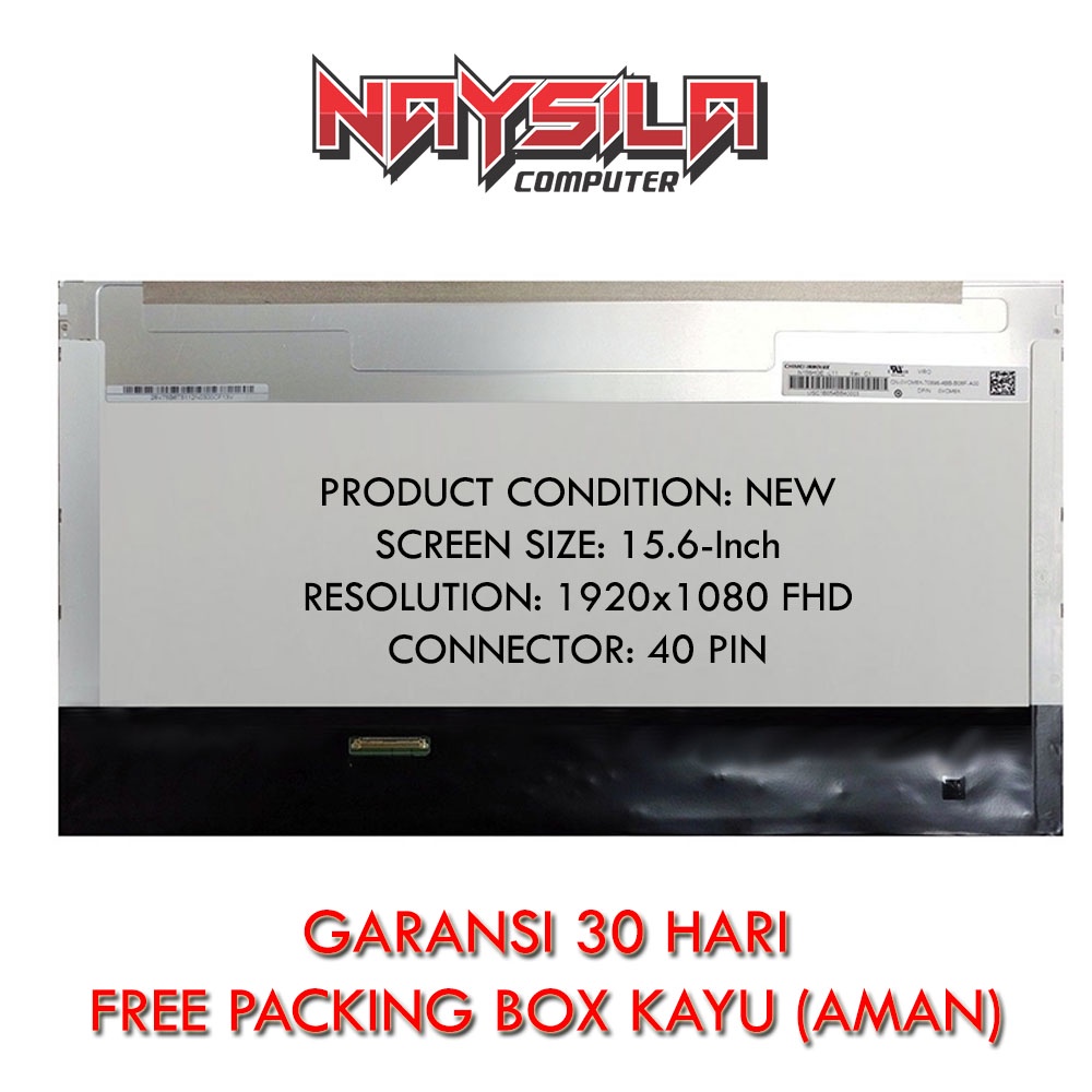 Jual LED LCD 15.6" TEBAL 40 PIN FHD (1920x1080) Fit LP156WF1 (TL)(C1 ...