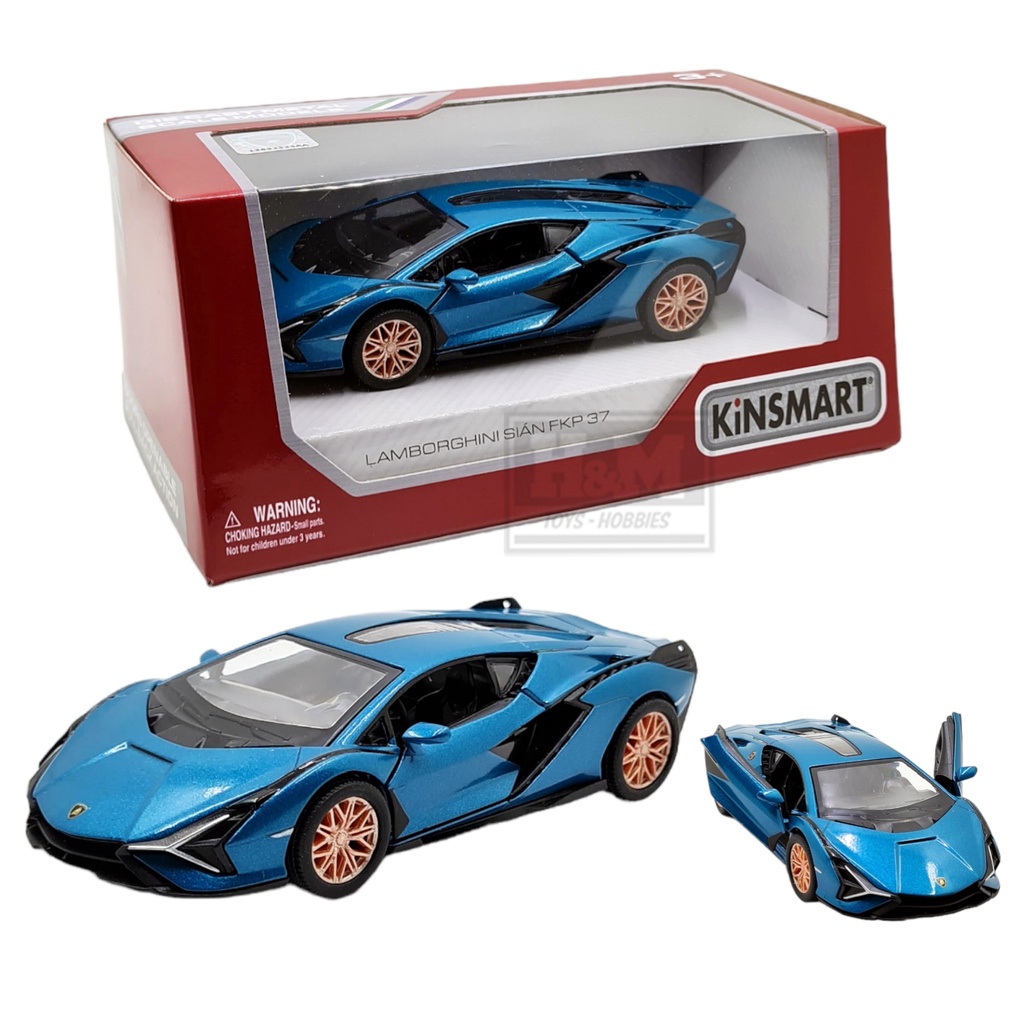 Jual Kinsmart Lamborghini Sian FKP37 Biru | Shopee Indonesia