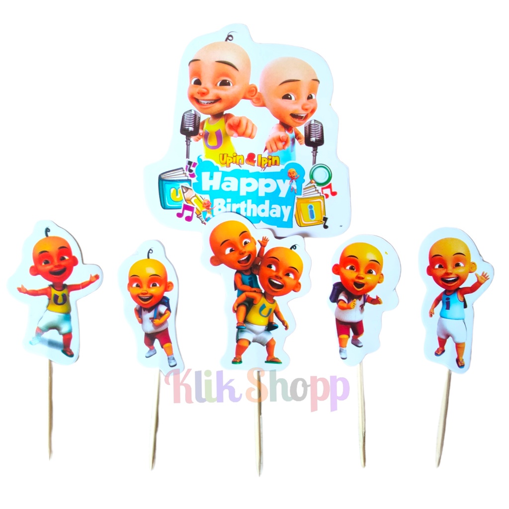 Jual Topper Cake Upin Ipin / Topper Karakter Upin Ipin / Topper Ulang ...