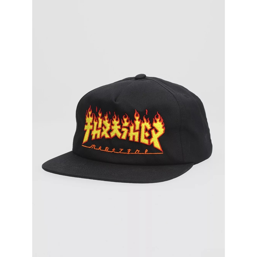 Jual Thrasherr Godzilla Flame Snapback Black | Shopee Indonesia