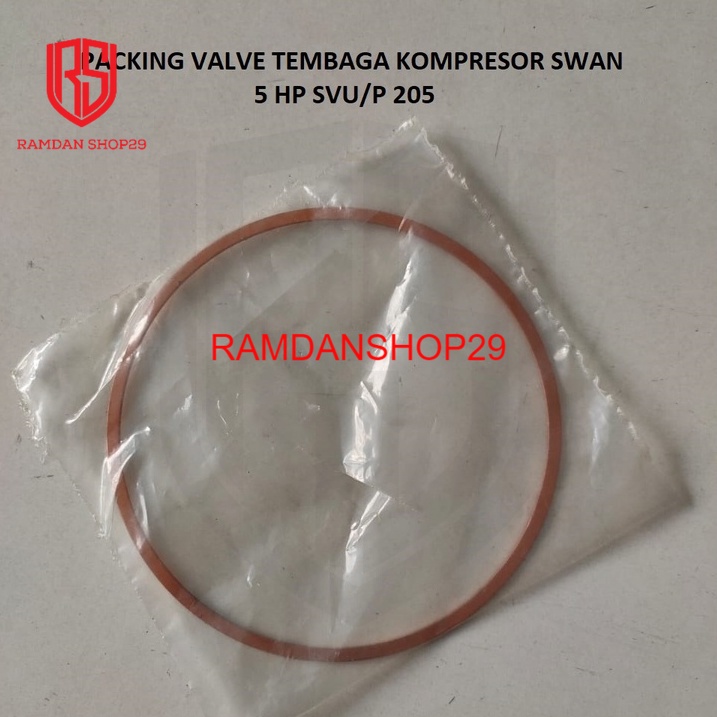 Jual Packing Valve Tembaga Kompresor Swan 5 HP SVU/P 205 Original Part ...