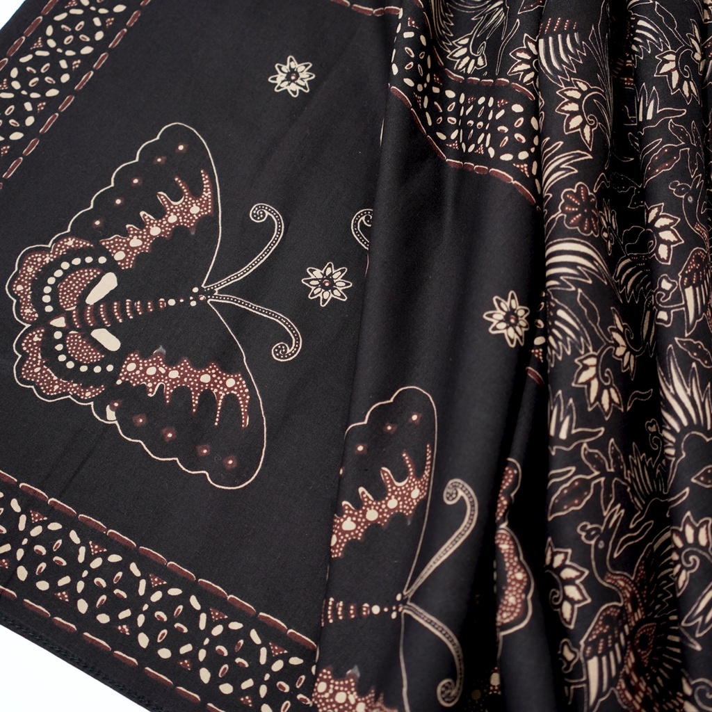 Jual BAHAN BATIK PREMIUM Katun Motif Bangau Two Tone Pagi Sore Warna ...