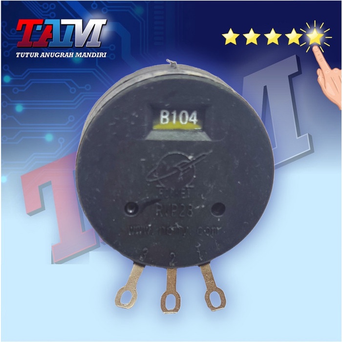 Jual PART LAS LISTRIK POTENSIO B 104 / B104 / 2W 100K B104 3Pin ...