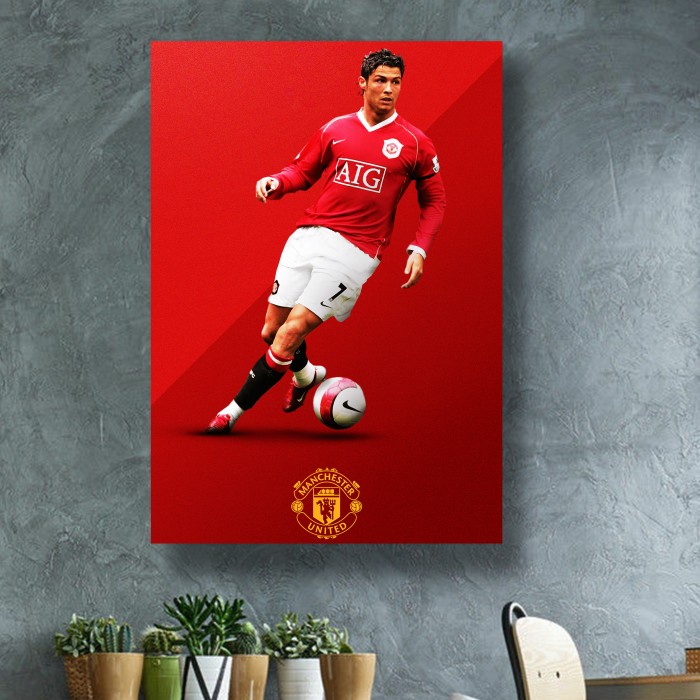 Jual Poster MANCHESTER UNITED Poster Kayu Poster CHRISTIANO RONALDO ...