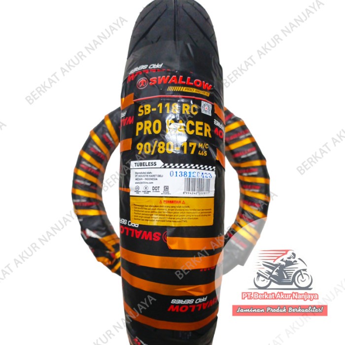 Jual Ban Luar Motor Swallow SB-118 PRO RACER 90 80 Ring 17 TL Bonus ...